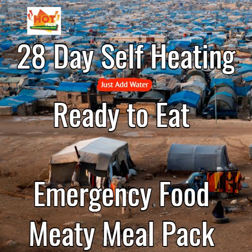 28 Day Self Heating Ready to Eat Emergency Food Meaty Pack.